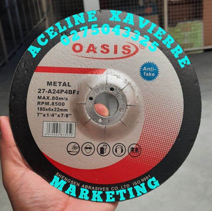 Oasis Abrasive Metal Grinding Disc 7" / Industrial Abrasive Metal ...