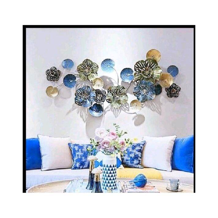 walldecorasi hiasan dinding motif bunga dengan paduan warna yang elegan ...
