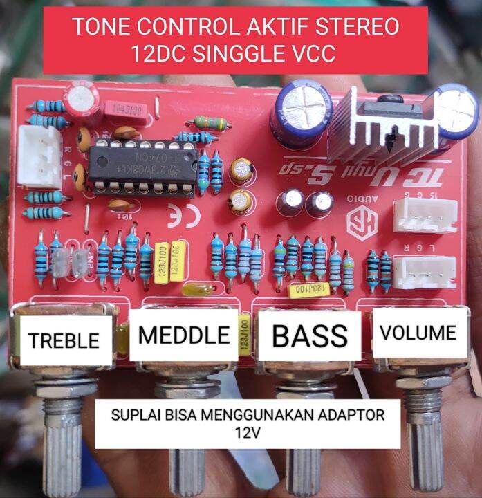 Tone control aktif stereo ic TL074 12dc non ct baca deskripsi | Lazada ...