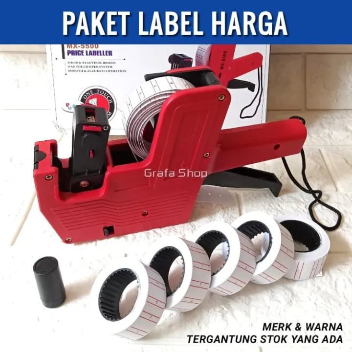 PAKET alat cetak label harga lebel price tempel | Lazada Indonesia