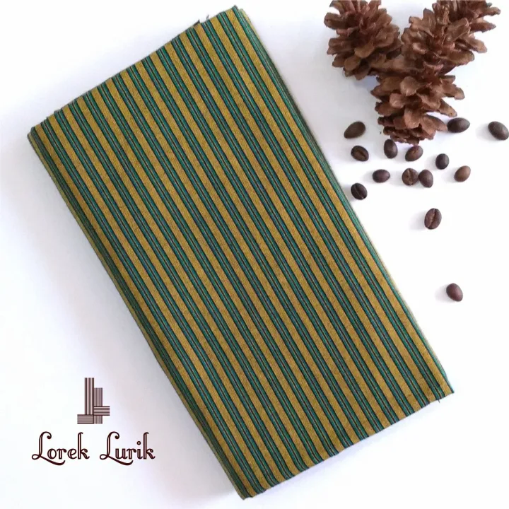 Kain Lurik Kuning Hijau / Batik Lurik Kuning Hijau / Bahan Kebaya ...