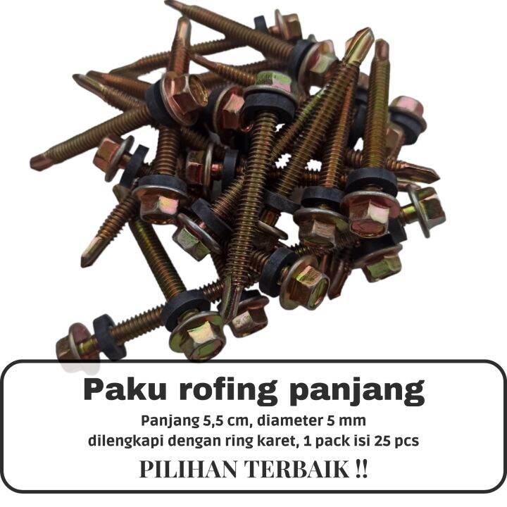 baut rofing/baut baja ringan 5 cm isi 25 pcs | Lazada Indonesia