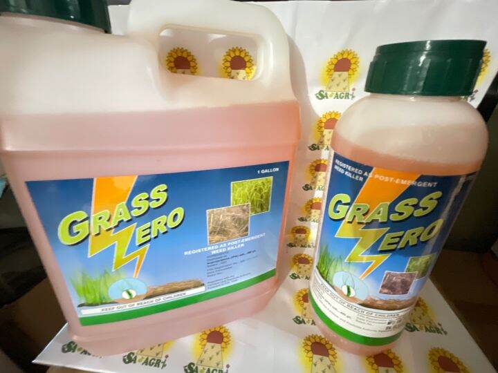 GRASS ZERO (1 GALLON /1 LITER) HERBICIDE / WEED ELIMINATOR / GENERAL ...
