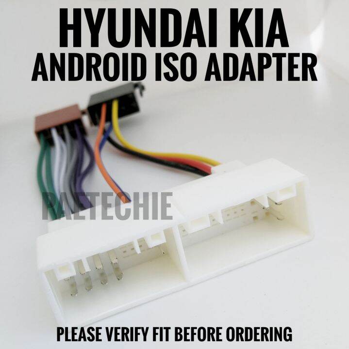 Hyundai Kia to Android ISO Head Unit Car Stereo Wiring Harness Adapter ...