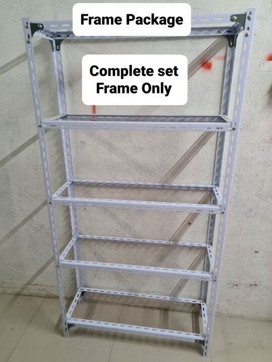 White Slotted Angle Bar Frame ONLY | Lazada PH