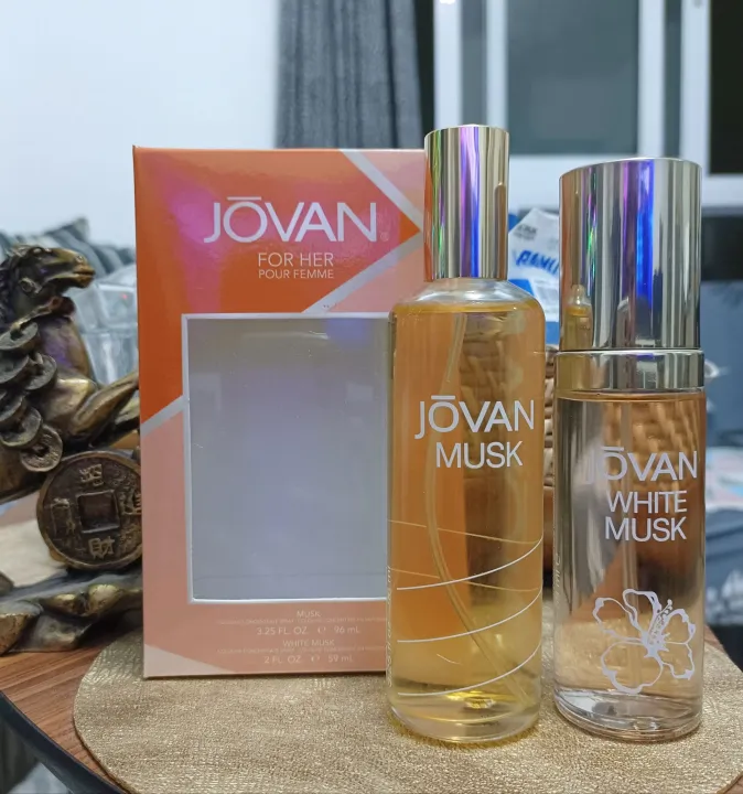 JOVAN WOMEN SET ( Musk 3.25oz/96 ml + WhiteMusk 2oz/ 59ml ) | Lazada PH