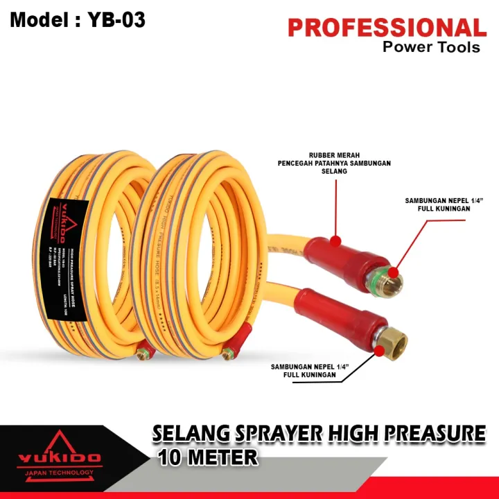 Promo Selang Kompresor 10M MOSWELL- High Pressure Hose - Selang ...