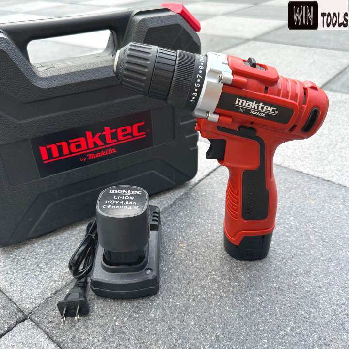 MAKTEC สว่านแบต สว่านไร้สาย 159V 3ระบบ แบต 2 ก้อน เจาะไม้ เจาะเหล็ก ขันสกรู | Lazada.co.th