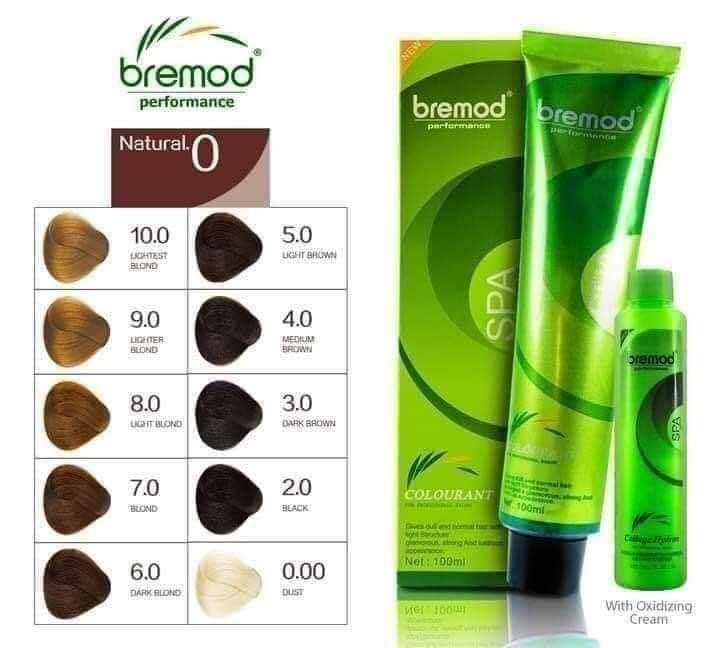 bremod Hair Color (Natural color) dust, Black, Dark brown, meduim brown ...