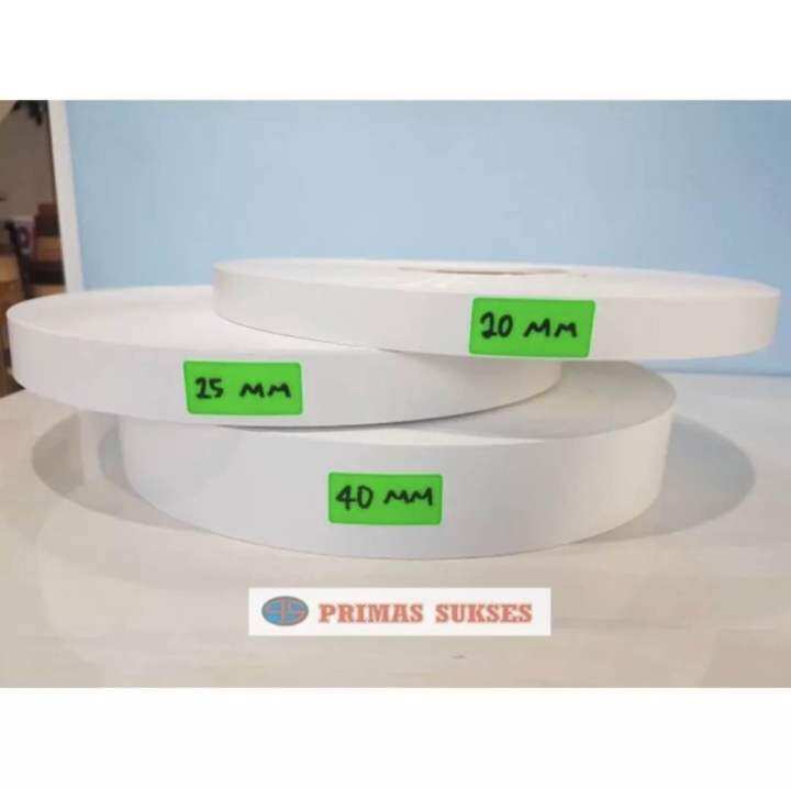 20 MM Vinir Veneer Vinyl Plimir Edging Putih Tipis PVC Doff (25 MTR ...
