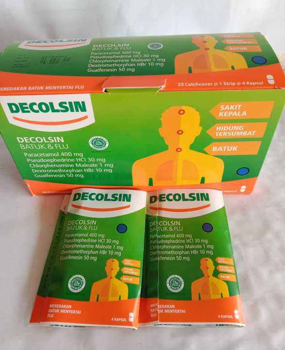 DECOLSIN Kapsul Batuk&Flu (beli 1 /beli 5/beli 1 box isi 25 strip lebih ...