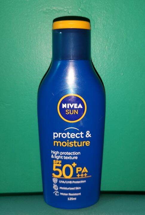 SALE! NIVEA SUN Protect & Moisture Sunblock Lotion with SPF50 125ml ...