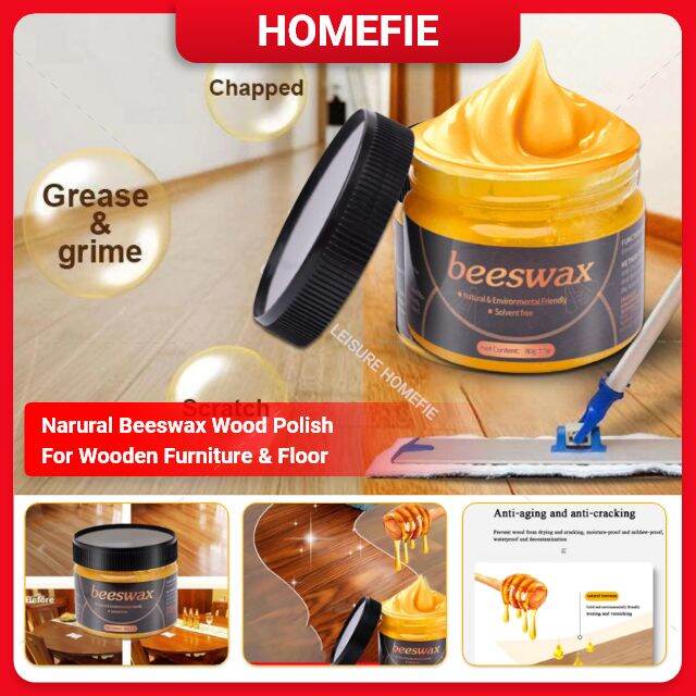 Beeswax Wood Polish Wooden Furniture Floor Protect Natural Bee Wax ...