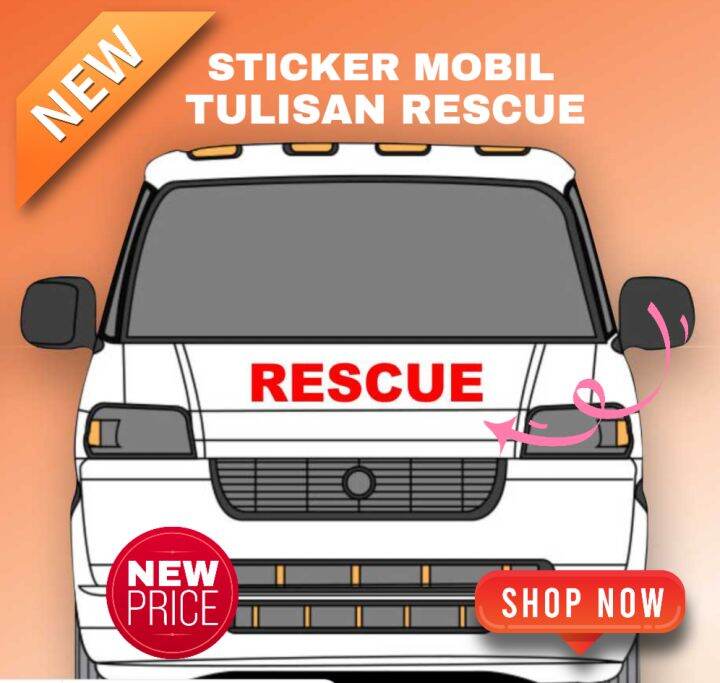 Stiker Tulisan Rescue Bagian Depan Atau Belakang | Lazada Indonesia