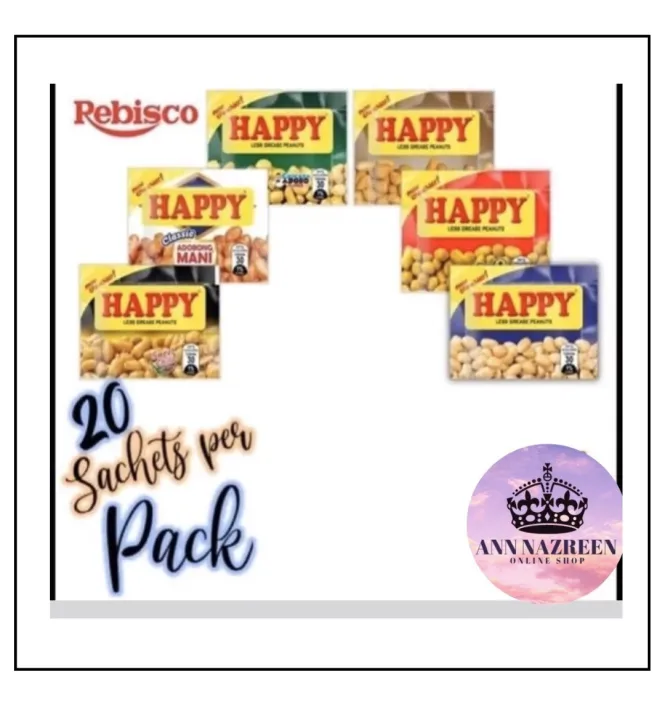 FOOD |HAPPY Less Grease Peanuts | 20pcs Per pack | 100g | Original ...
