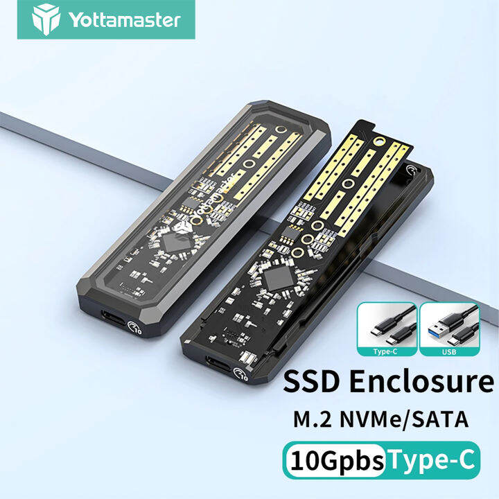 Yottamaster 4 Types 10Gbps M.2 NVME SATA SSD Enclosure M and B&M Key ...