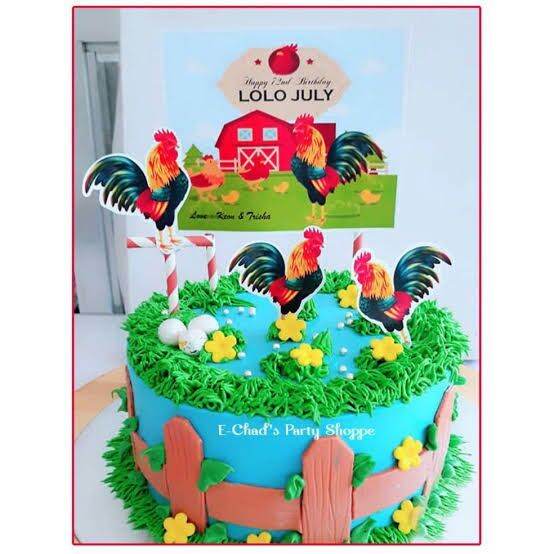 manok na pula / sabong / rooster cake topper personalized | Lazada PH