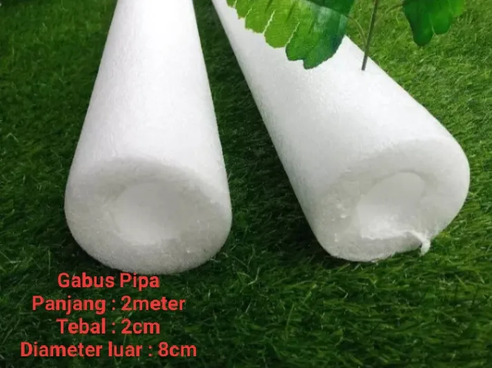 Gabus Pipa Dekorasi (DL 8cm tebal 2cm) Busa Elastis Bulat Panjang ...