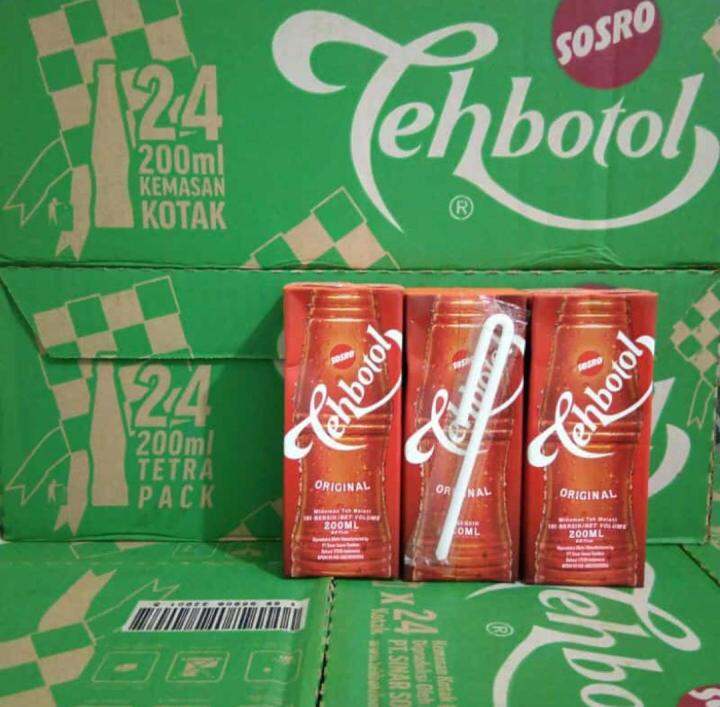 Teh botol Sosro 200 ml isi 1 dus/24pack | Lazada Indonesia