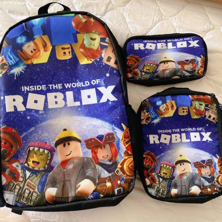 3Pcs Bag for School Kids Boy Roblox Printed Backpack Roblox bag for ...