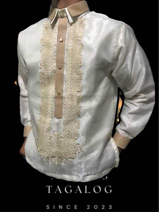 BARONG TAGALOG (with calado double collar) | Lazada PH