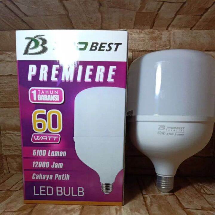 Bohlam Lampu LED 60 Watt Merek Probest Dan Valescom / Lampu Jumbo Cahaya Terang | Lazada Indonesia