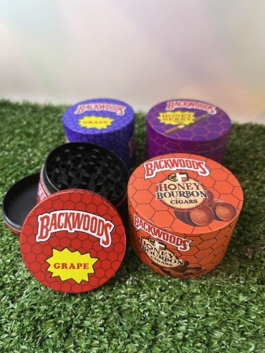 BACKWOODS Metal Grinder 4 Piece อุปกรณ์บดสมุนไพรสแตนเลสพร้อมที่คีบ มี 2 ...