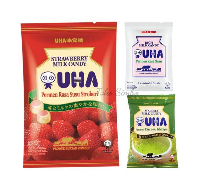 Permen Susu import UHA strawberry matcha 42 gram | Lazada Indonesia