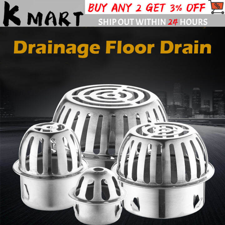 304 Stainless Steel Roof Floor Drain 50/75/110mm Quick drainage anti ...