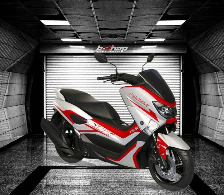 sticker decal nmax simple motip jnci putih merah | Lazada Indonesia