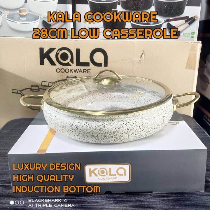 KALA 28cm Low Casserole Luxury Design Nonstick Pot Periuk Viral Moden ...