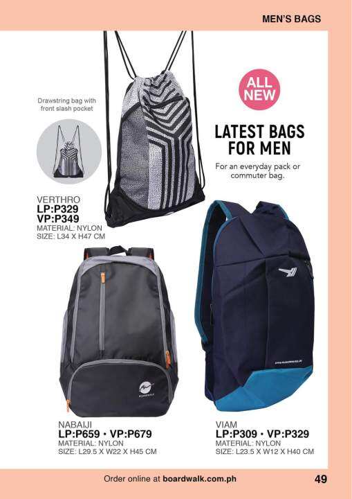 Mens Boardwalk Backpack Bag | Lazada PH