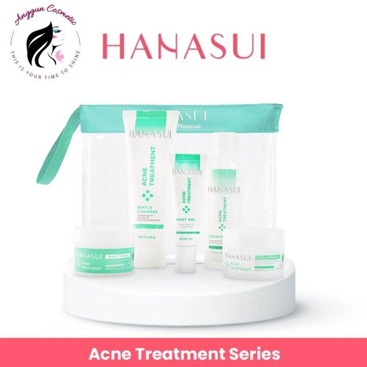 HANASUI ACNE Treatment Paket 2 Pcs ( Day Cream 15 g + Night Cream 15 g ...