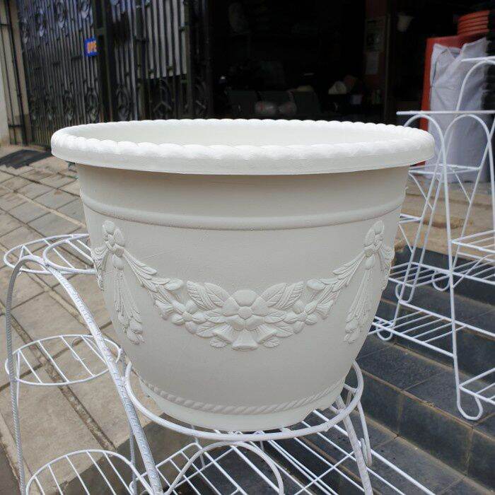 Pot bunga besar ukuran 35/Pot Tanaman Jumbo Shallom 35 glory warna ...