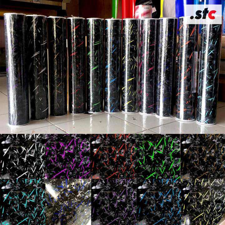 Stiker Carbon Forged Lembaran 50 x 25 cm Karbon Forget Karbon Kevlar ...