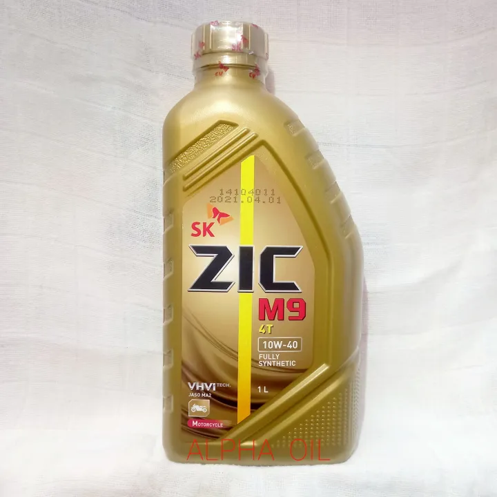 ZIC M9 Gold 10W-40 Fully Synthetic Gold Motorcycle Oil 1L | Lazada PH