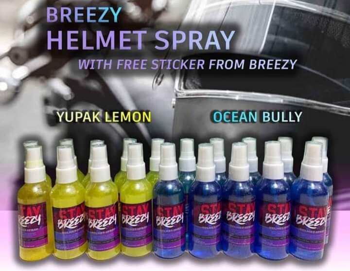 Stay Brezzy Helmet Care Spray 100ml with free sticker | Lazada PH