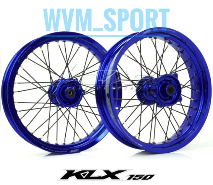 VELG SET SUPERMOTO WR155 Rossi BIRU TROMOL WR COATING BIRU - TROMOL ...