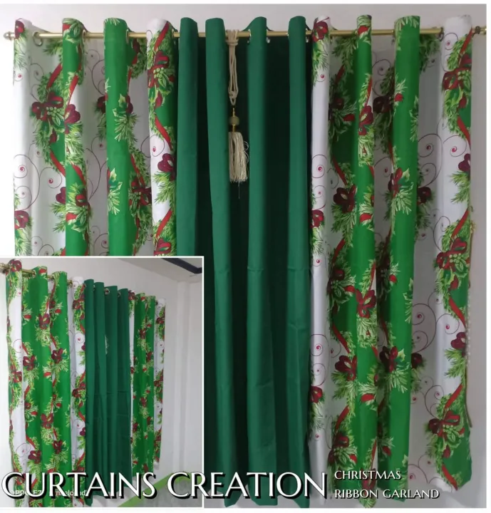 Elegant Christmas 3in1 Ring Curtain(6ft and 7ft) | Lazada PH