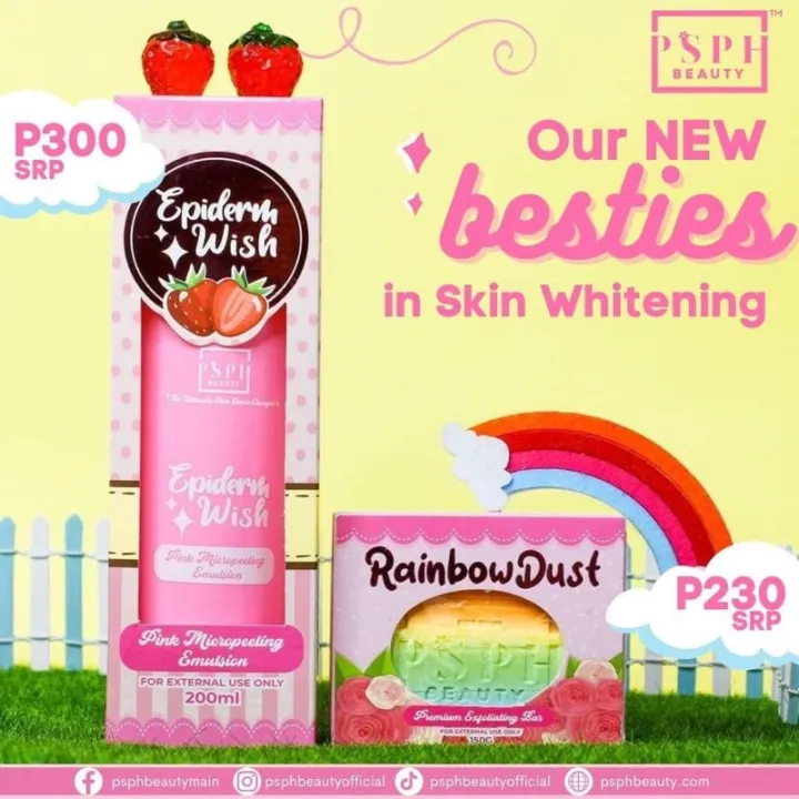 PSPH Epidermwish Pink Micro Peeling Emulsion / Rainbow Dust Soap ...