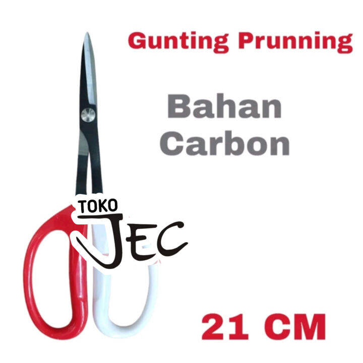 Gunting Pruning Merah Putih Bahan Carbon Import 21cm | Lazada Indonesia
