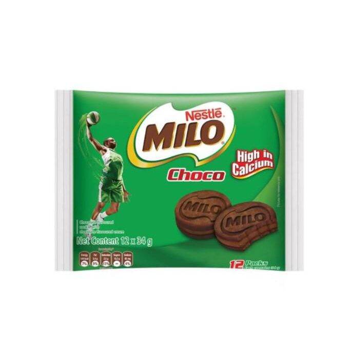MILO Sandwich Biscuits 12 × 34g Assorted Types | Lazada