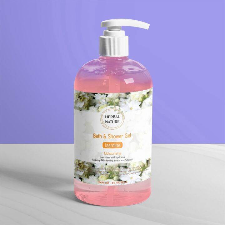Herbal Nature Shower Gel Sabun Mandi Cair Rasa Jasmine 500ml / Sabun ...