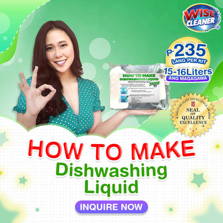 REGULAR DISHWASHING LIQUID DIY KIT 15-16L YIELD WISE CLEANER | Lazada PH