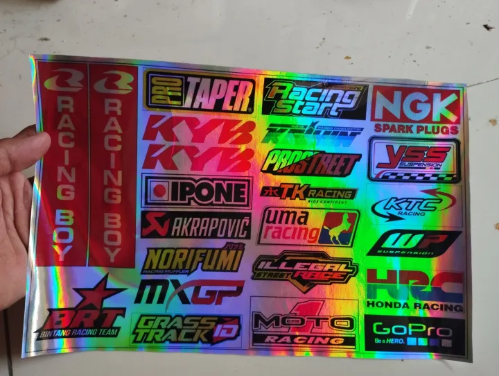STICKER PAKET RACING STICKER PACK BALAP STICKER HOLOGRAM STICKER RACING ...