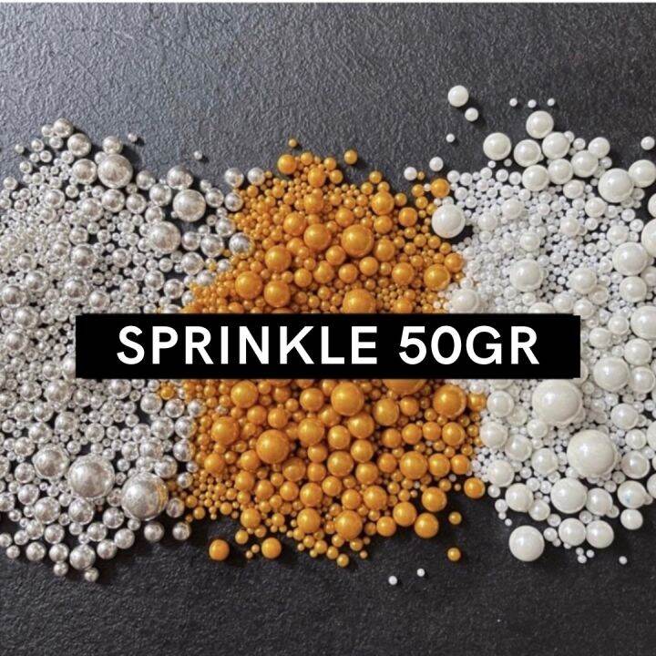 Sprinkle Mutiara Putih / Gold / Silver 50gram | Lazada Indonesia