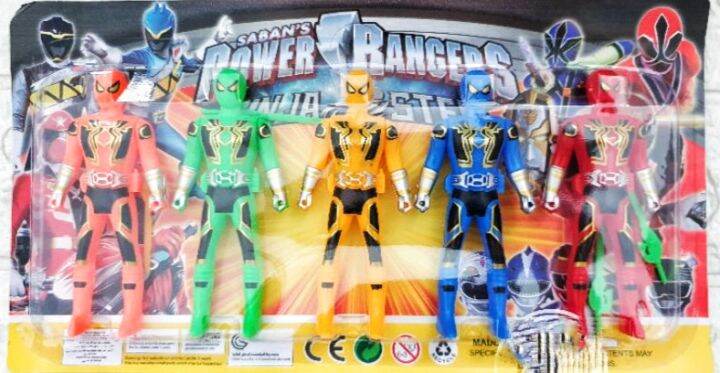 MAINAN FIGURE POWER RANGERS ISI 5 PCS ORANG SUPERHERO PERANG PERANGAN ...