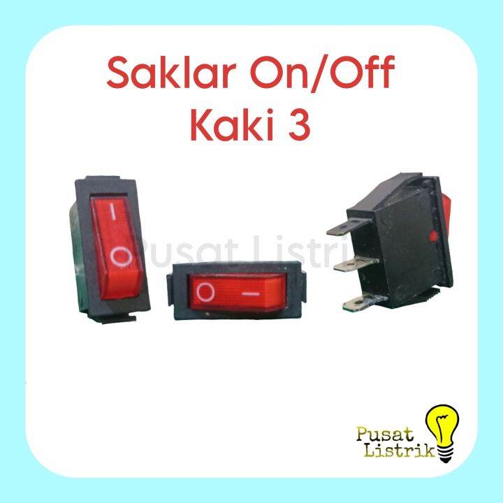 Saklar On Off Merah 3 Kaki Saklar 3pin Switch Gepeng Merah Kecil Kaki 3 ...