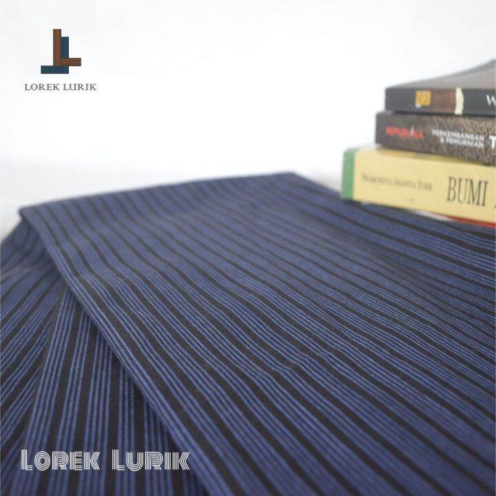 Kain Lurik Biru Motif Telupat / Kain Lurik Bahan Baju Adat Jawa ...