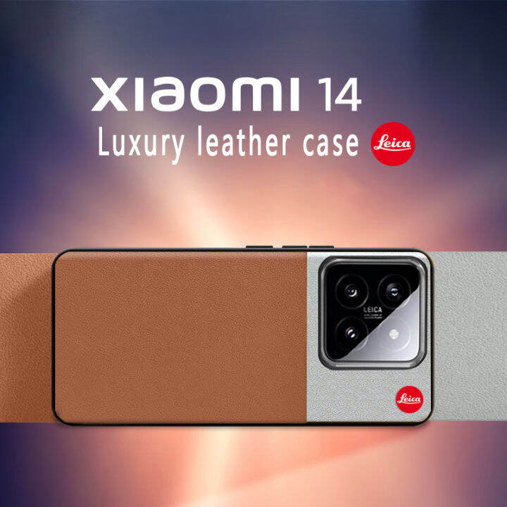 เคสโทรศัพท์หนังแท้สำหรับ Xiaomi 14 Pro 5G ปลอกป้องกันขาตั้งหนังสือ Xiaomi14 Mi14 Mi 14 14Pro ...